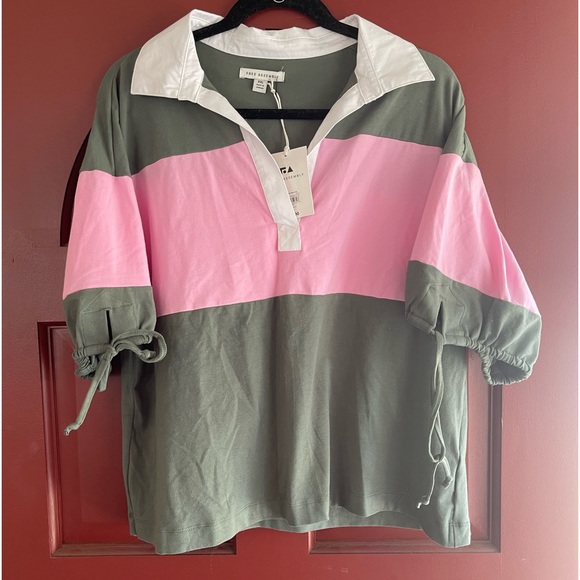 Free Assembly | Tops | Nwt Free Assembly Vneck Top With Puff Sleeves ...